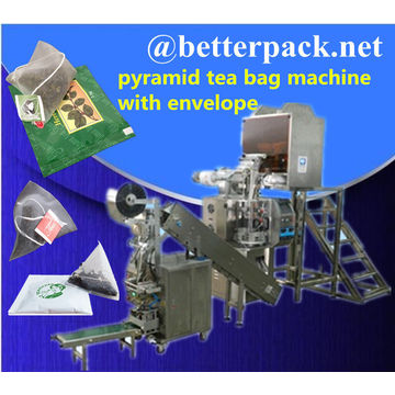 pyramid tea bag machine, with envelope device, trianglular tea bagging ...