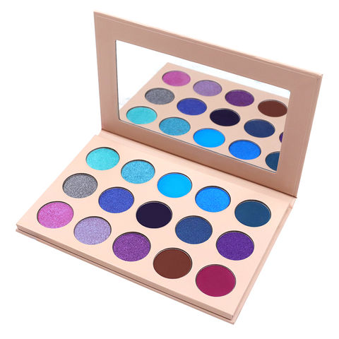 China Blue matte/glitter eyeshadow high pigment blendable vegan eye ...