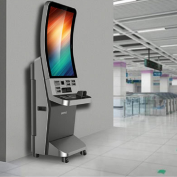 China 43''curved surface touch screen all in one machine capacitive ...