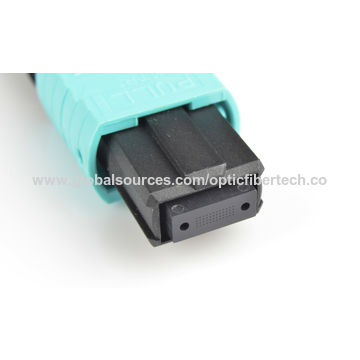 12-fiber MPO Fiber-optic Male Connector with High Return Loss and Low ...
