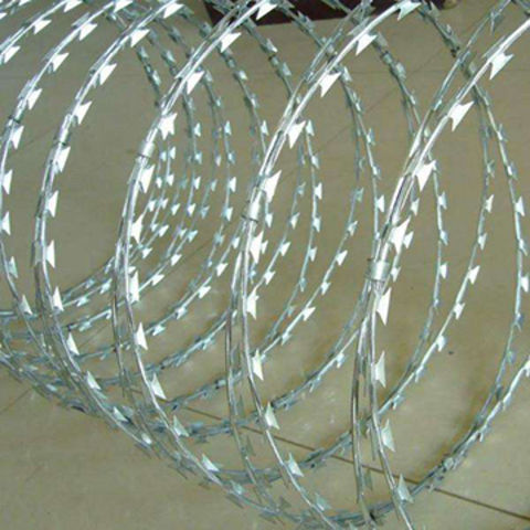 China Concertina razor barbed wire coil fence on Global Sources,razor ...