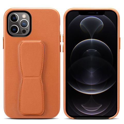 China Leather case for iPhone12/12Pro with wristbands Magnetic Suction ...