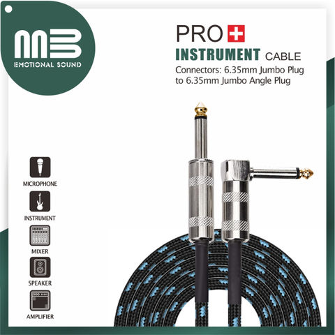 China Premium cable 6.35mm Jumbo Plug to 6.35mm Jumbo Angle Plug 1m/5m ...
