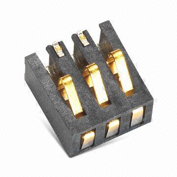 2.00mm Pitch Spring Type Battery Connector with Three-pin Top Contact ...