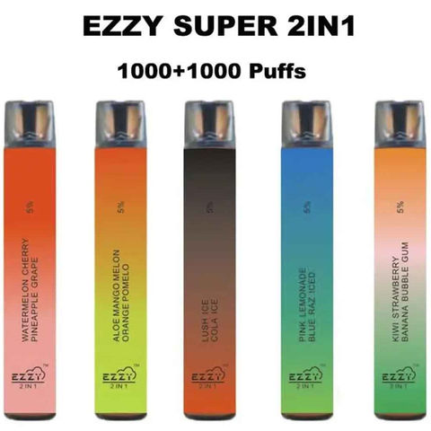 China Ezzy 2 in 1 2000 Puffs Dual Flavors Switch 8ml Disposable Vape on ...