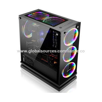 China High quality Gaming Computer Case With RGB Fans & Tempered Glass ...