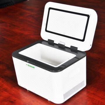 1.5L Mini Fridge for Medication, Supports AC/DC/Battery, with LCD ...