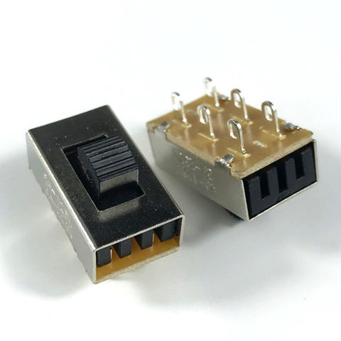 China Slide switch, 6 terminals 2 position vertical slide 1.5A/AC250V ...