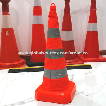 China Popular retractable street cone 70cm ABS or plastic pop up ...