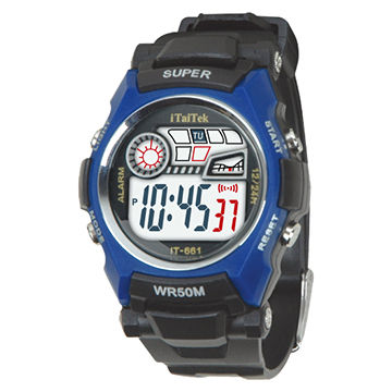 Cold light sport watch for ladies, 30M waterproof | Global Sources