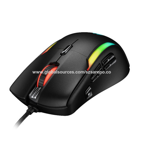China Ultra light weight gaming hole mouse with RGB light for FPS ...