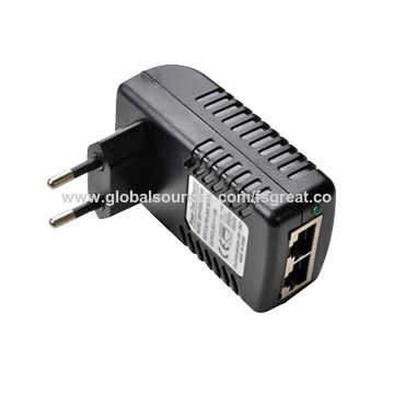 China Gigabit POE Injector 100-240Vac Input 24Vdc 1A with Wall Mount US ...