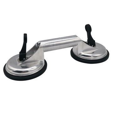 China Yellow lifter 100kg Vacuum aluminum glass sucker with two cups on ...