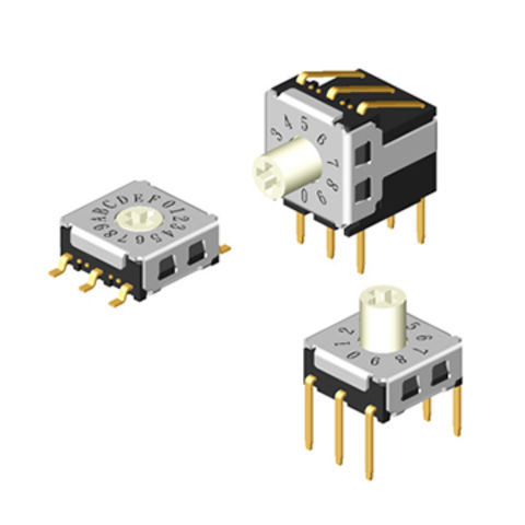 China Rotary Switch, 7x7mm, real code, 10 code, 16 code, SMT, Through ...