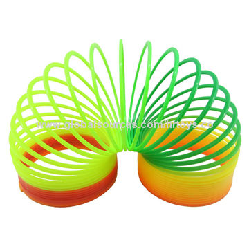 135mm rainbow color magic spring coil toys | Global Sources