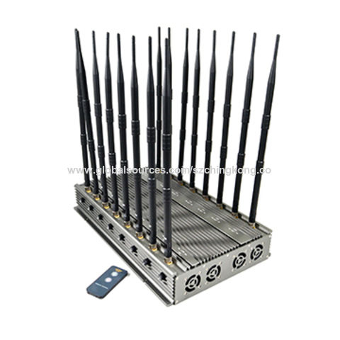 China 16 Antennas 100W High Power Signal Jammer For Cellphone WIFI 5G ...
