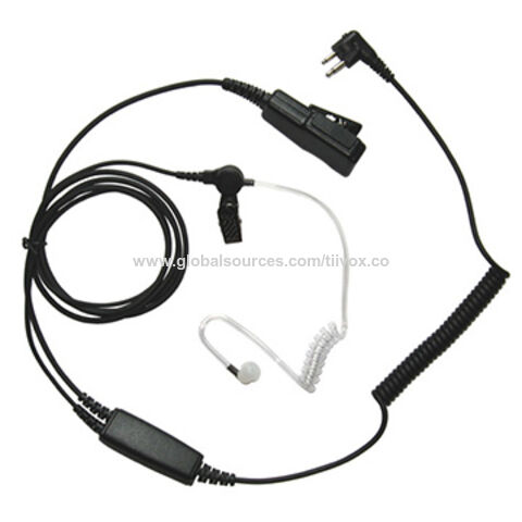 China Two-way radio headset, 2 wire surveillance kit with acoustic tube ...