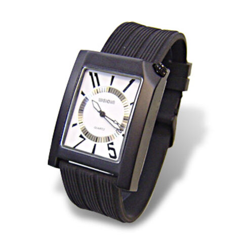 Hong Kong SAR Quartz Movement Analog Watch with Rectangle Face on ...