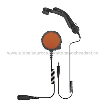 China Two-way radio headset, skull microphone with fire PTT for helmet ...