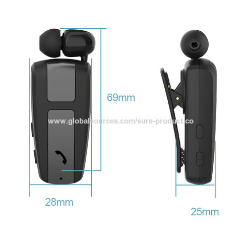 China Bluetooth earphone Mono phone earphone with Roller Clip-on ...