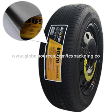 China China Factory Custom PP Tire Labels Self Adhesive Tyre Stickers ...