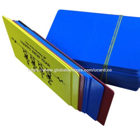 China Red/Black/White/Blue/Yellow Edge PVC Material Cards on Global ...