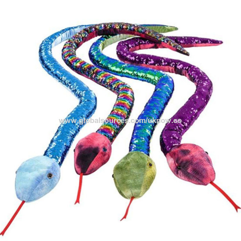China Hot sale Plush Sequin Snake Large Stuffed Animal Toy Made of Soft ...