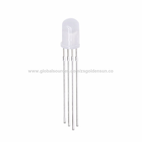 China F5 4Pins RGB LED Indicator Lamp ø5mm Dip Type LEDs with Frosted ...