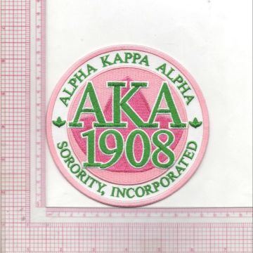 Factory Produced Iron On Logo AKA 1908 Sorority Embroidery Patch for ...