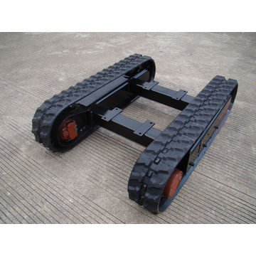 Mini excavator rubber track chassis / crawler machinery steel track ...
