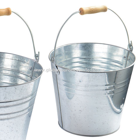 China Heavy Metal Round Natural Galvanized Steel Pail Bucket for ...