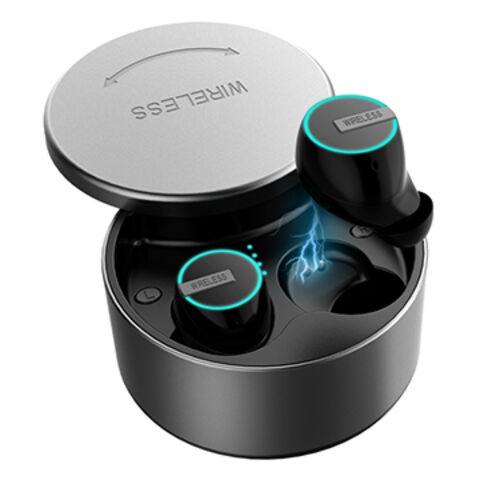 China Realtek 8763BFR V5.0 TW earbuds with 360°rotation charging case ...