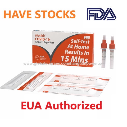 China USA IHealth® STOCK Antigen Test EUA Authorized Self Test 15Min ...