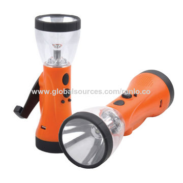 China Led Emergency Flashlight Torch Hand Crank Rechargeable Solar ...