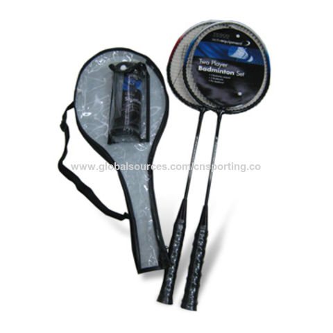 China Aluminum Badminton Set in Nylon Zipper Carry Bag with Wooden ...