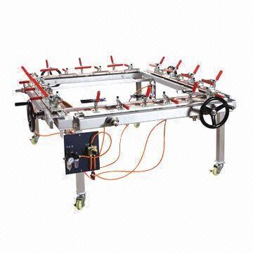Single Chuck Pneumatic Screen Stretching Machine with 35N/cm Maximum ...