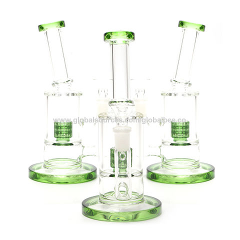 China Pink 8.07inch Glass bong hand blown colored bongs glass water ...