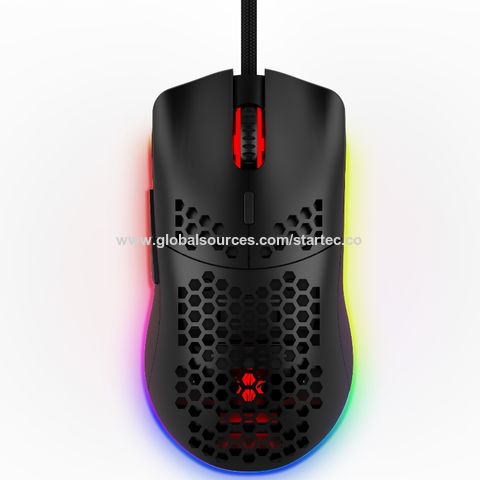 China RGB Hole mouse, Wired Ultralight Gaming mouse with 24000DPI on ...