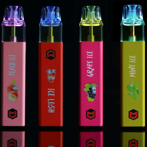 China JOMO Cool Colorful lights W6 1600 Puffs 4ml disposable vape e ...