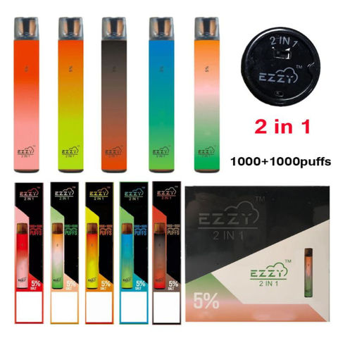 China New Arrival E Cig Fruit Flavor EZZY 2 IN 1 2000 Puffs Disposable ...