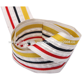 China Polyester webbing with metallic, any color is acceptable on ...