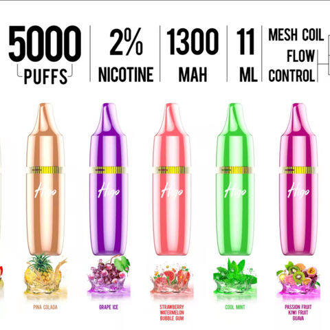 China Higo Cannon 5000 Puffs Adjustable Airflow 2% Nicotine 1300mAh ...