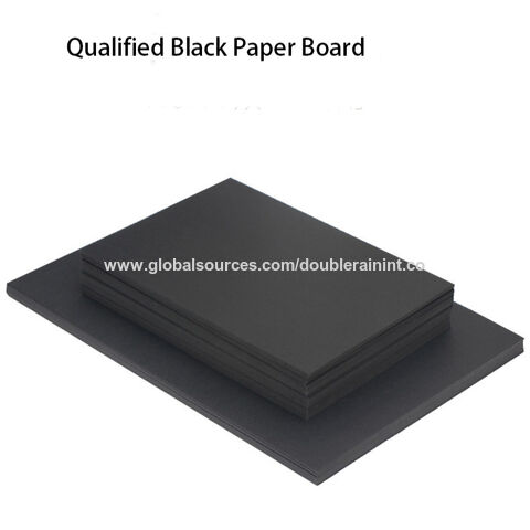 China Wood pulp smooth face 150~ 450gsm thick black paper board roll on ...