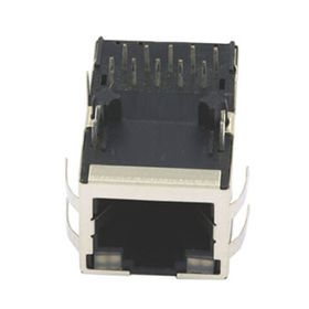 Trxcom 1x2 RJ45 Connector, 10/100M Dual Ports Socket with Magnetic ...