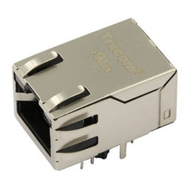 Trxcom 1x2 RJ45 Connector, 10/100M Dual Ports Socket with Magnetic ...