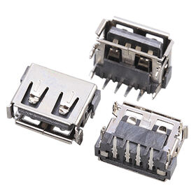 Mini USB 5-pin Female Type-B PCB Connector, SMT Straight/Vertical Type ...