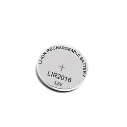 Rechargeable button cell battery, 3.6V LIR2016, coin cell, long working ...