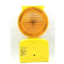 Traffic safety hazard warning light round LED flasher sunflower solar ...