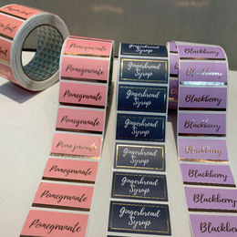 Cosmetic labels waterproof Sticker Roll custom Adhesive packaging Label ...