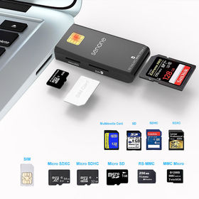 Senone SD/ID/TF/EMV Multifunction smart card reader USB sim Card ...